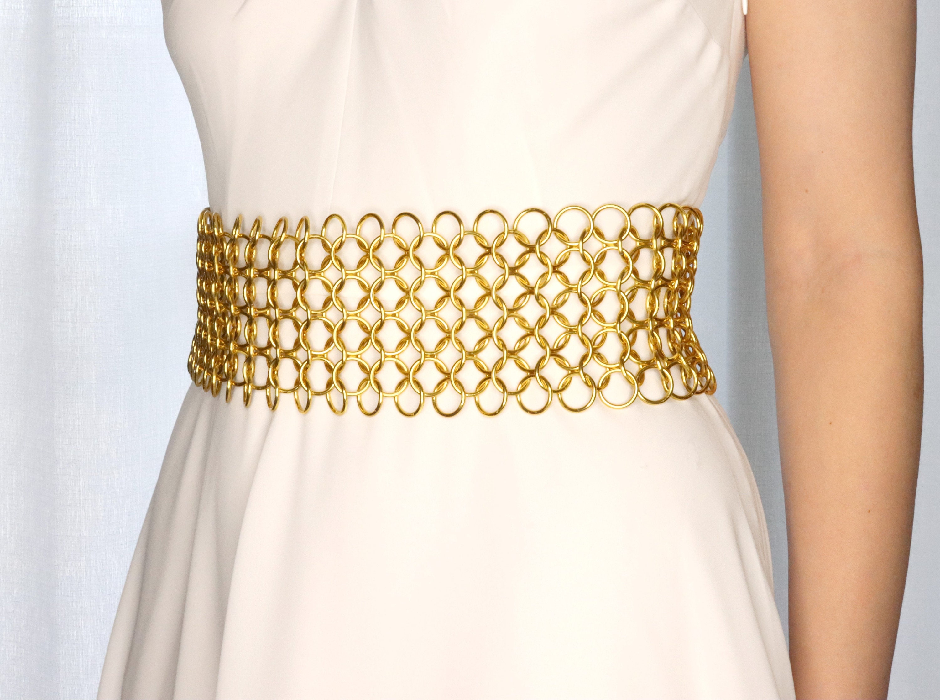 Chainmail Corset Belt - Lace up Fantasy Waist Chain Handmade From ...