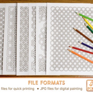 Chainmail Coloring Pages - 7 Printable Woven Ring Patterns (PDF, PNG ...