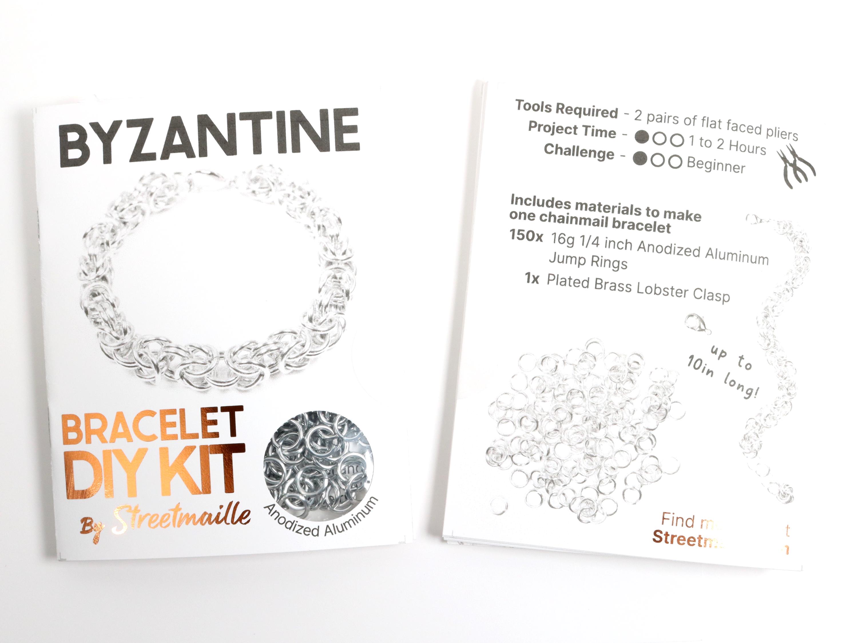DIY Byzantine Chain Bracelet Kit - Beginner Chainmail Jewelry Making ...