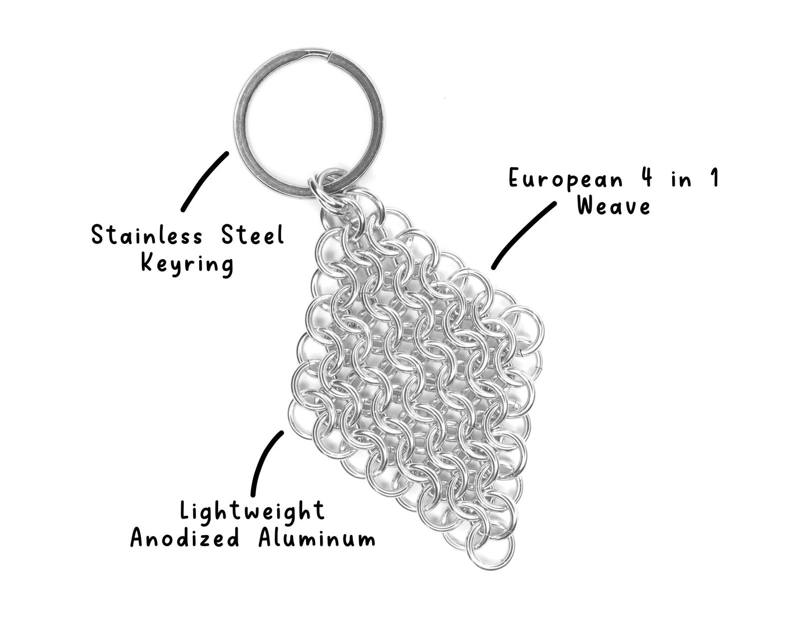 DIY Chainmail Keychain Kit - Beginner Metal Fidget Toy Craft Supplies ...
