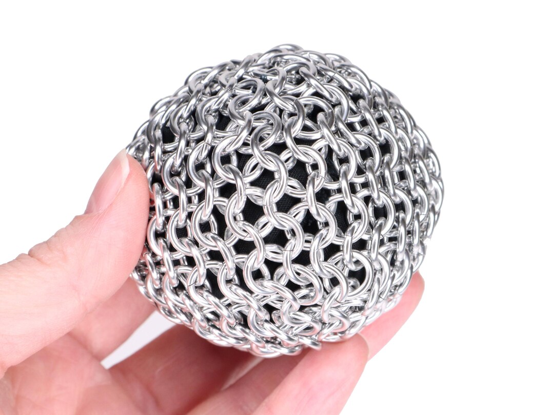 Chainmail Ball Fidget Toy - Metal Desk Accessory Handmade in Your ...