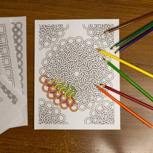 Chainmail Coloring Pages - 7 Printable Woven Ring Patterns (PDF, PNG ...