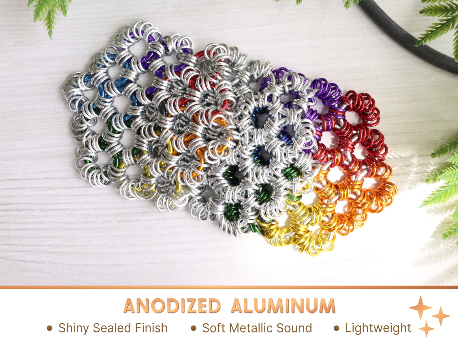 Hexagon Chainmail Fidget Toy - Metal Fidget Sheet Handmade in Your ...
