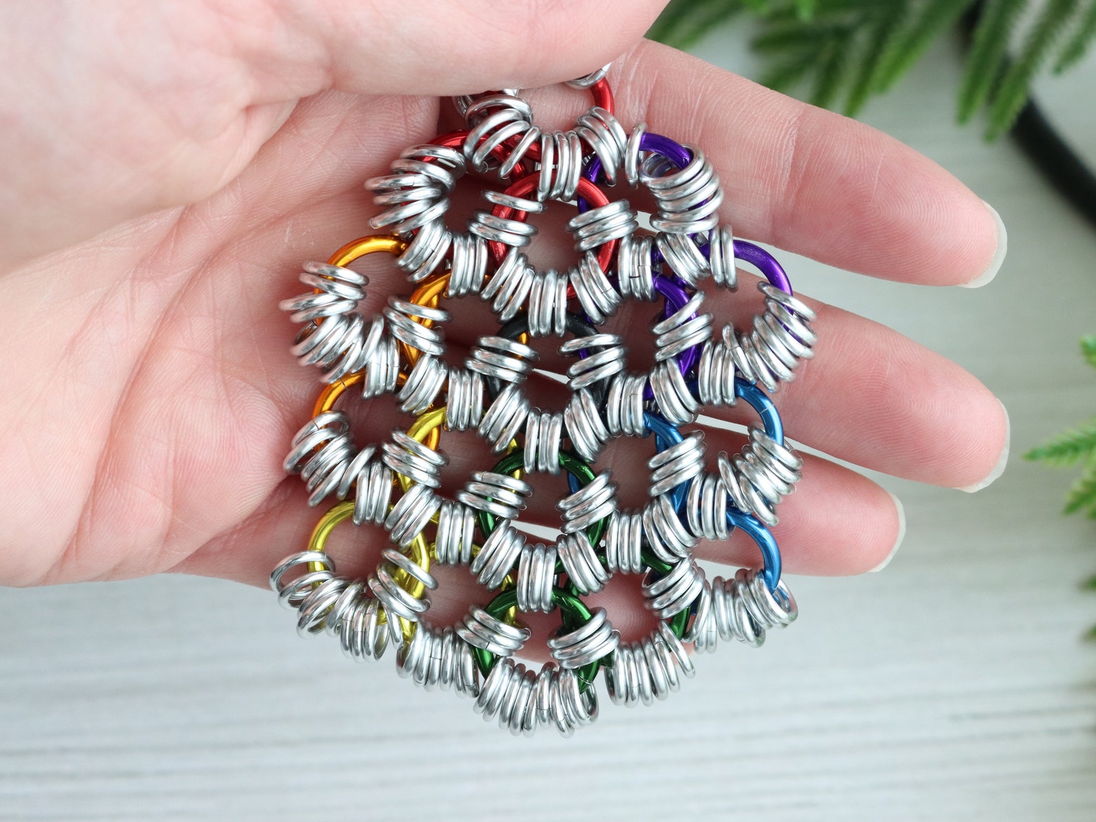 Hexagon Chainmail Fidget Toy - Metal Fidget Sheet Handmade in Your ...
