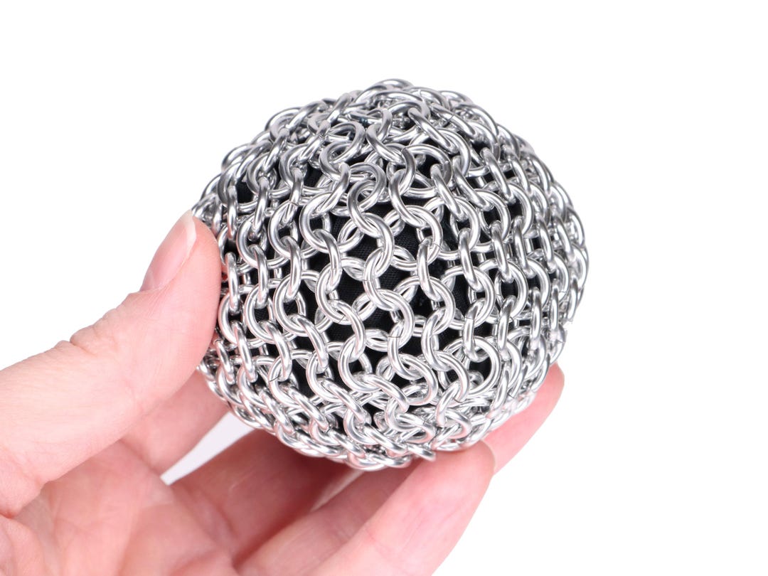 Chainmail Ball Fidget Toy - Metal Desk Accessory Handmade in Your ...
