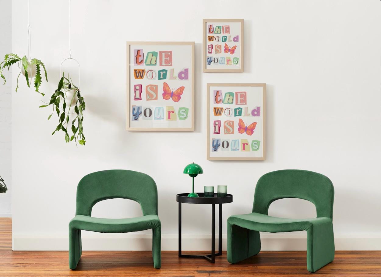 Cute Wall Posters - the World is Yours - Etsy