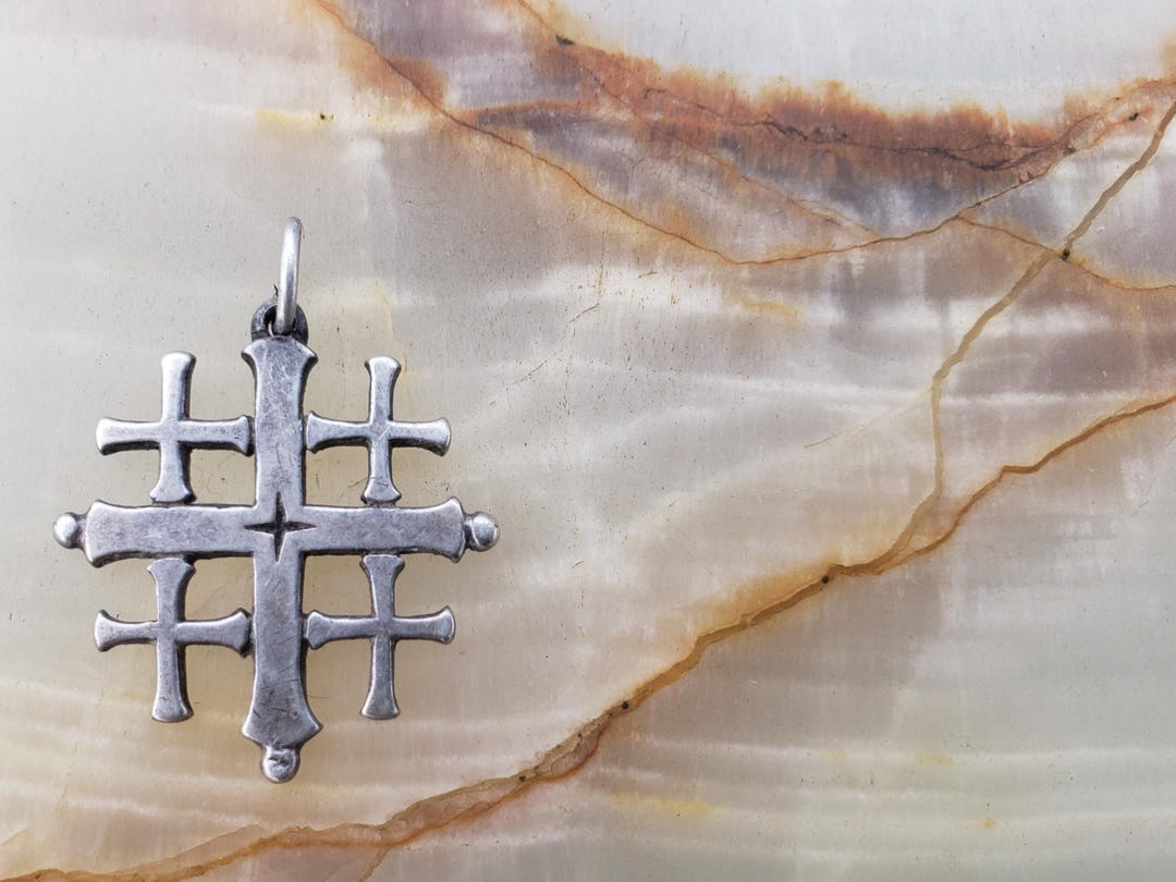 Sterling Silver James Avery Jeusalem Cross Necklace Pendant or Charm ...