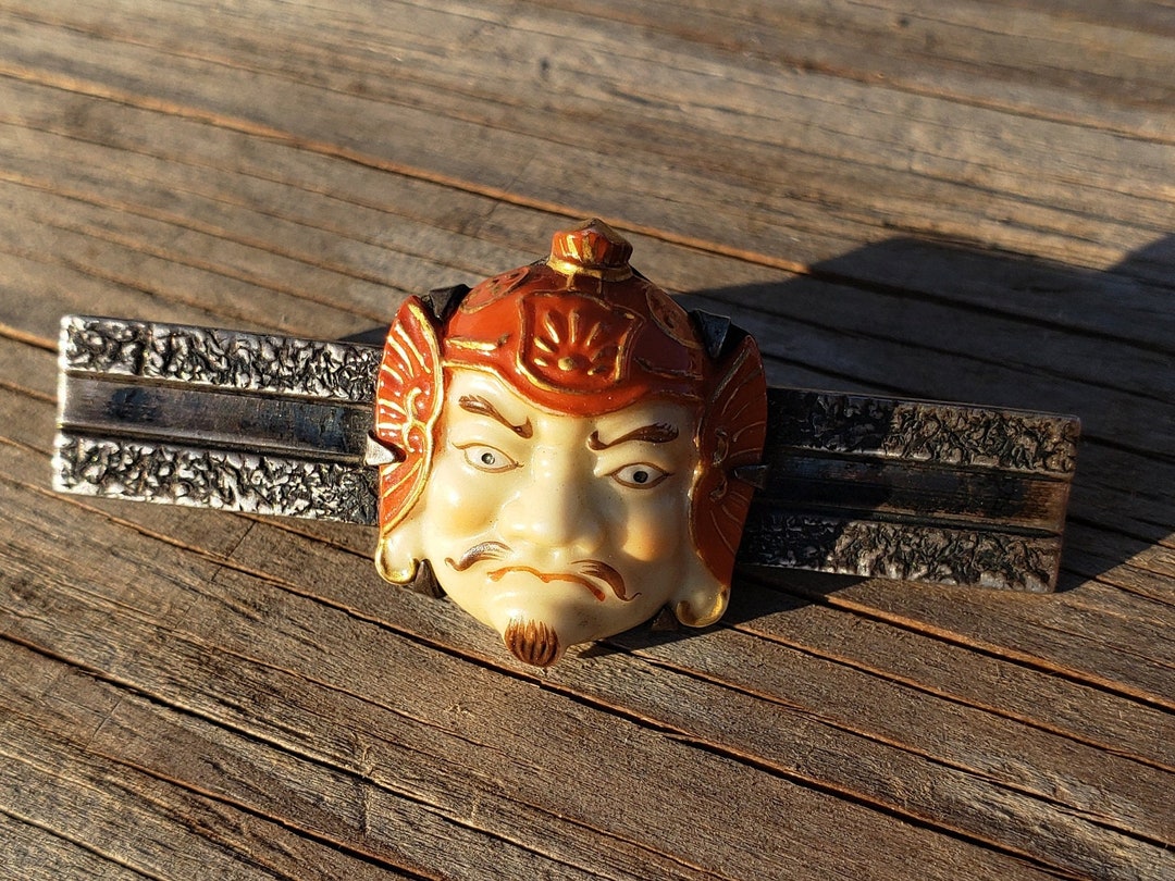 Toshikane Japanese Ceramic Lucky Warrior God of Dignity Face ...