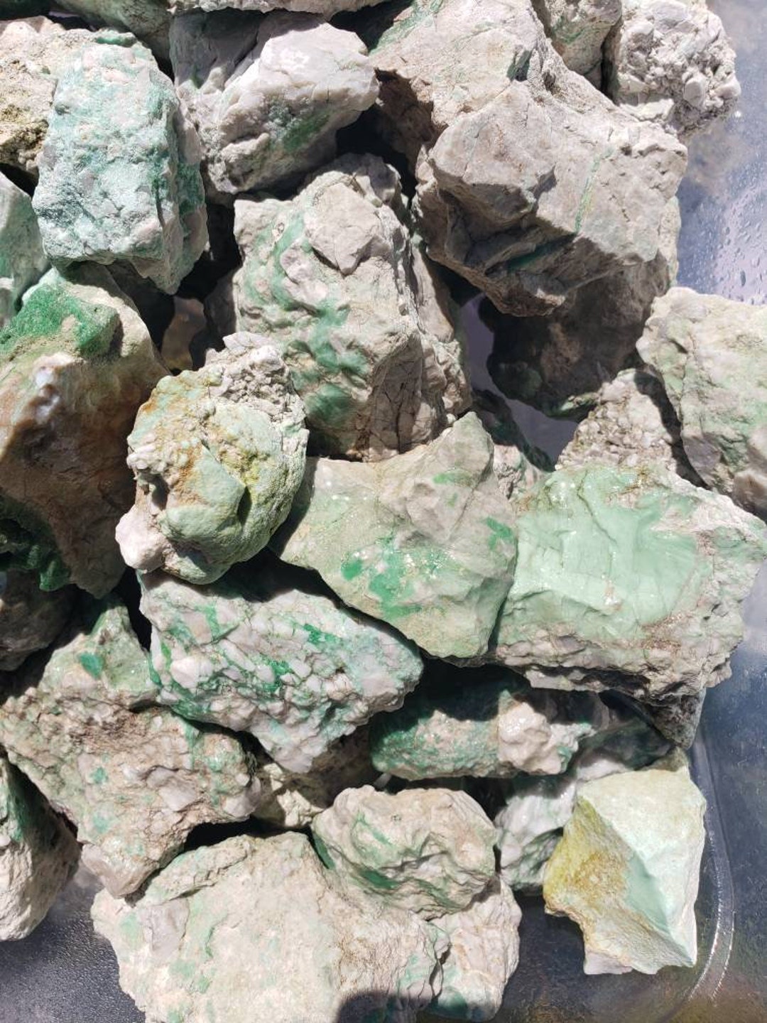 Green Variscite Lot 8 Pounds Lbs Rough Rock Nuggets for Cabbing Tumble ...
