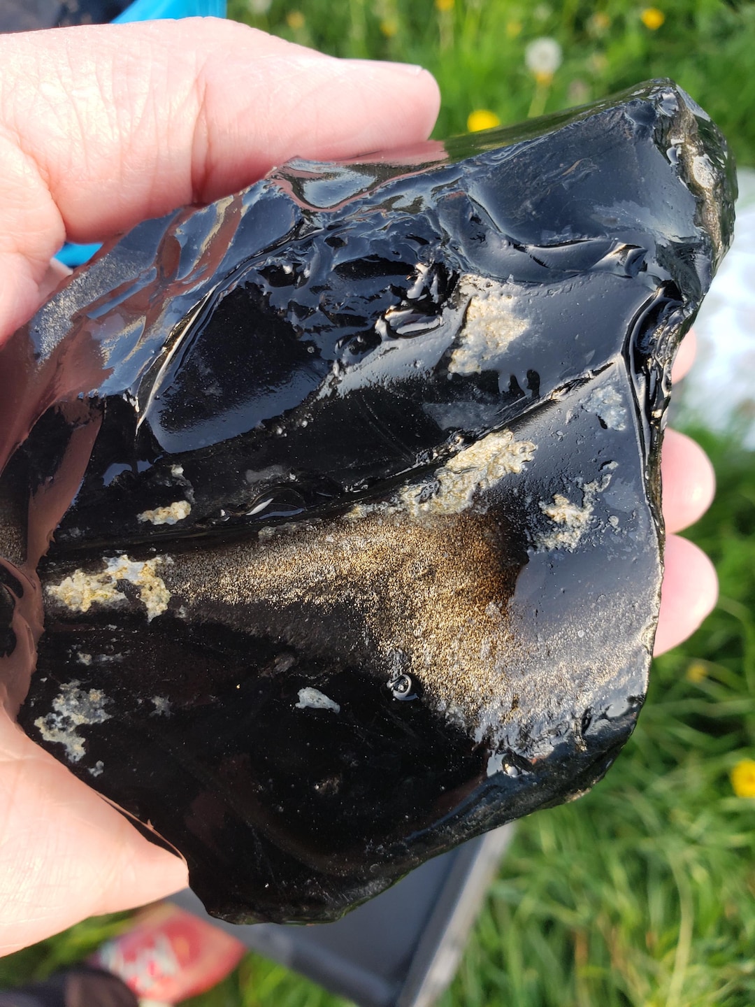 Box Lot Banded Silver Sheen Obsidian Medium Rough Rocks for Slab Cab ...