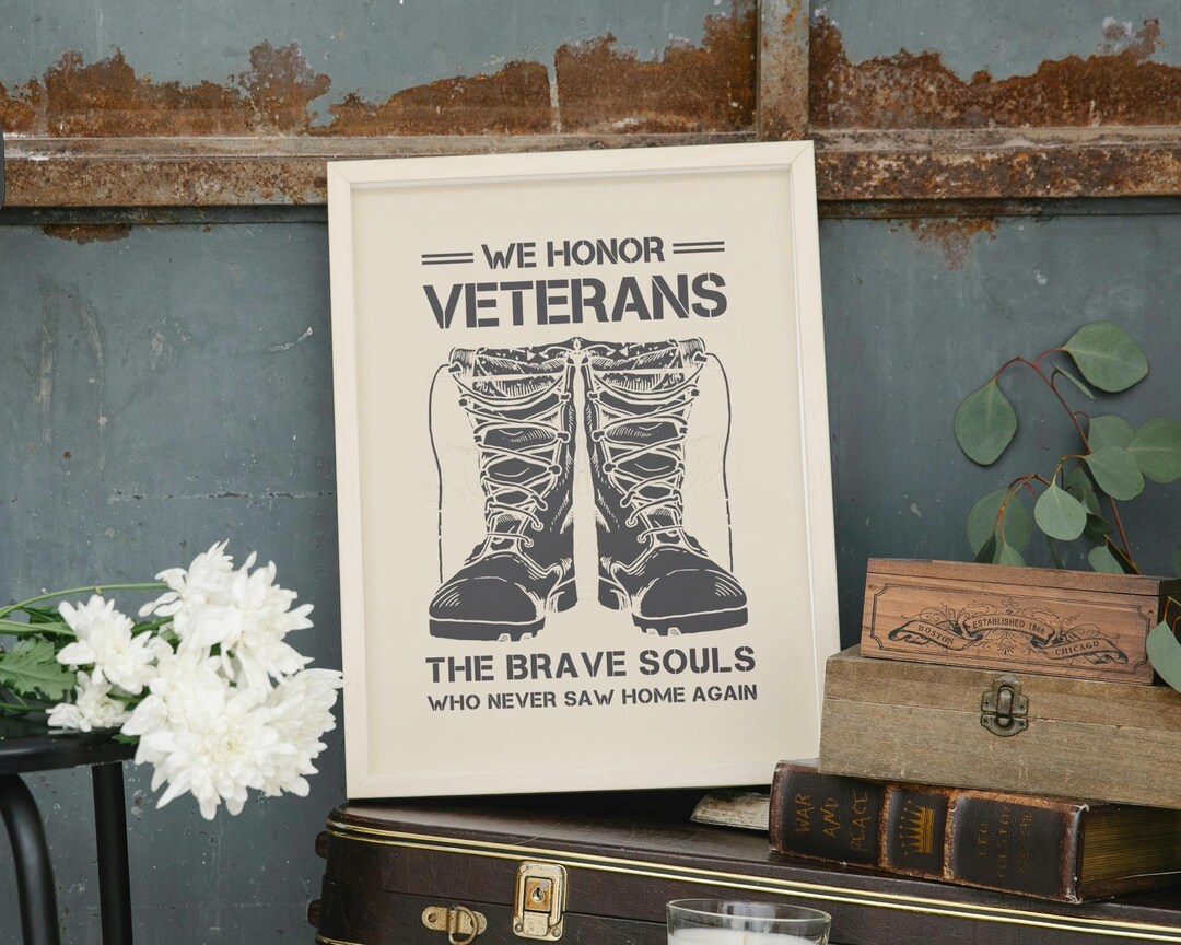 We Honor Our Veterans | Support Our Troops Wall Art | Thank You ...