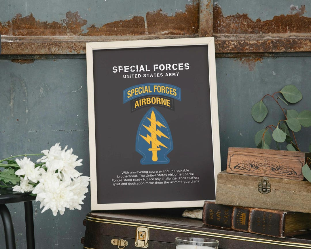 Special Forces Airborne Wall Art | Military Tribute Print | US Army ...