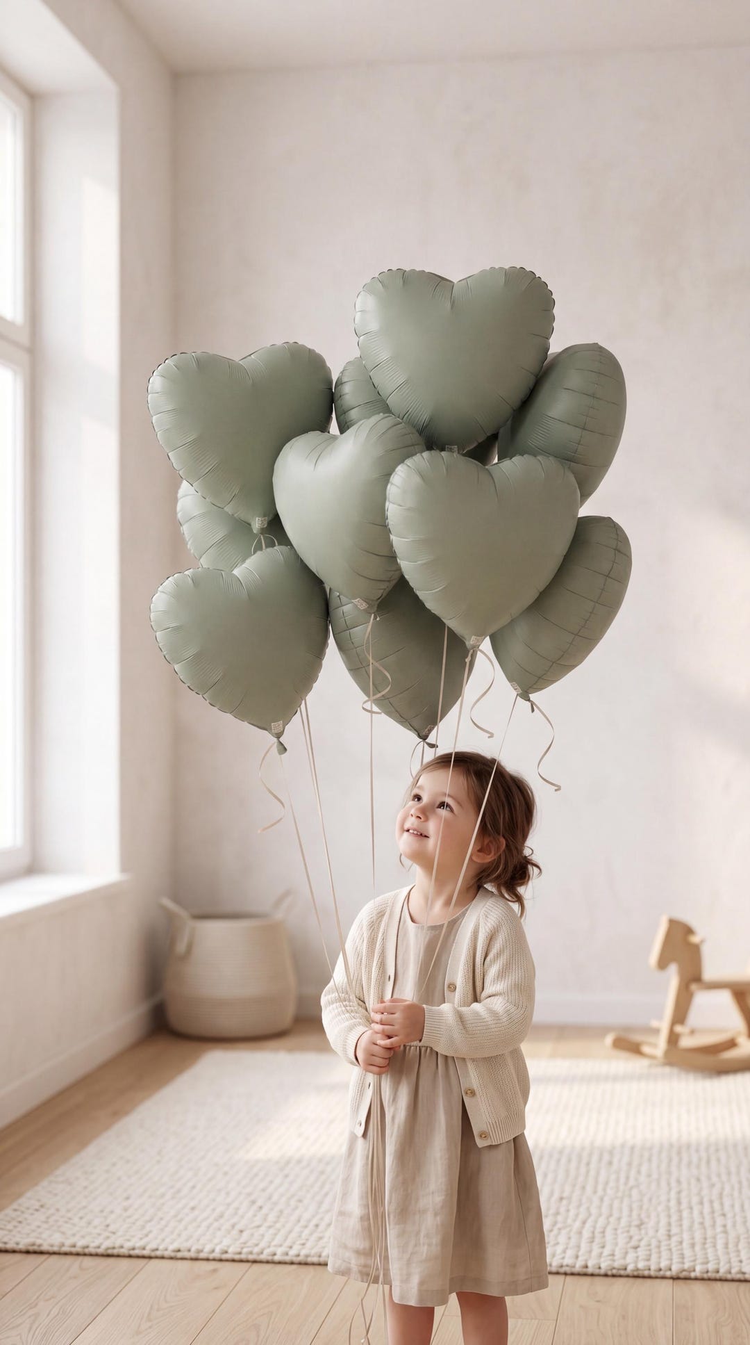 Heart Foil Balloons Set 10 Heart Balloons Bundle Valentine’s Day Decor ...