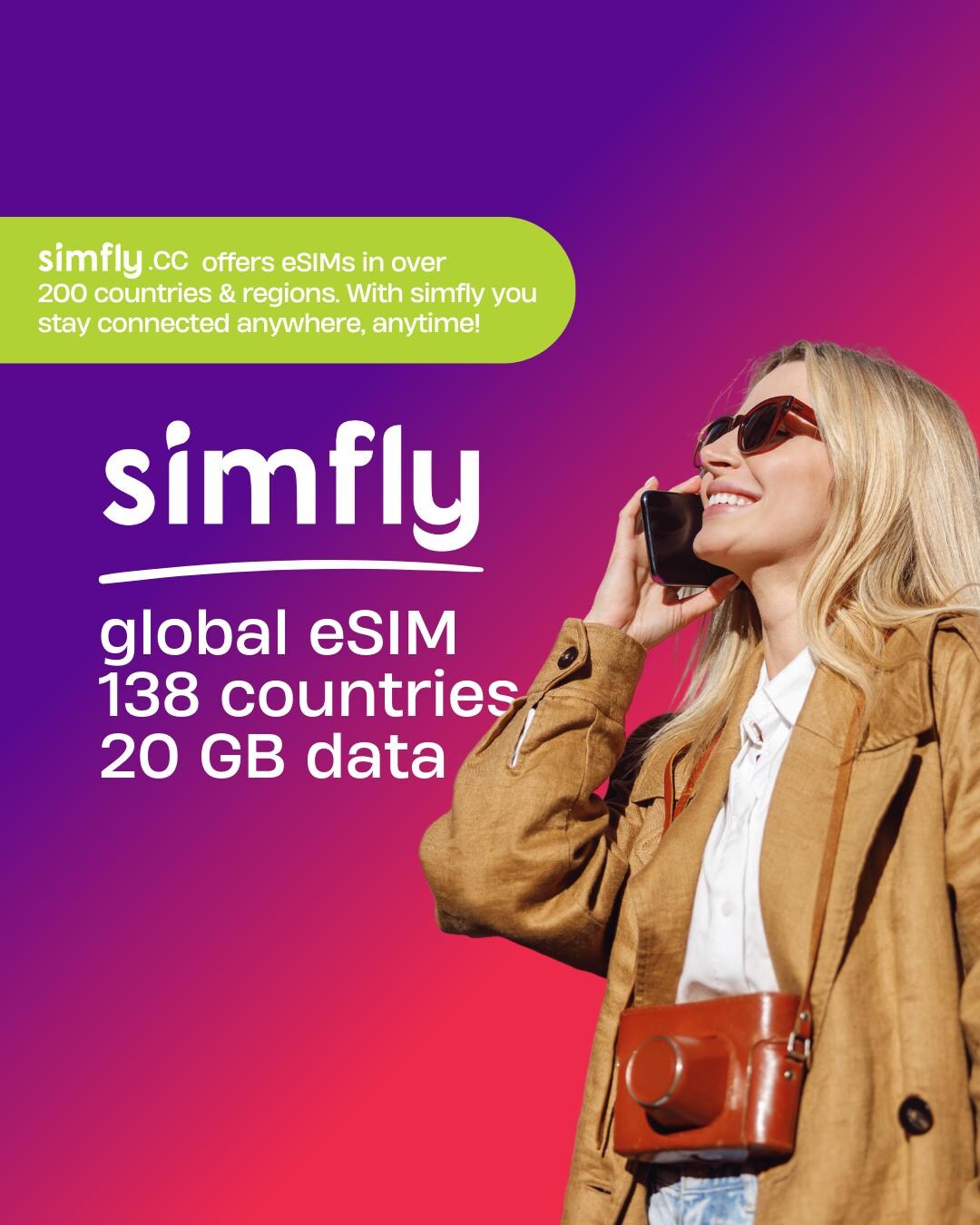 Simfly Global Esim - 20GB Data - 138 Countries - Etsy