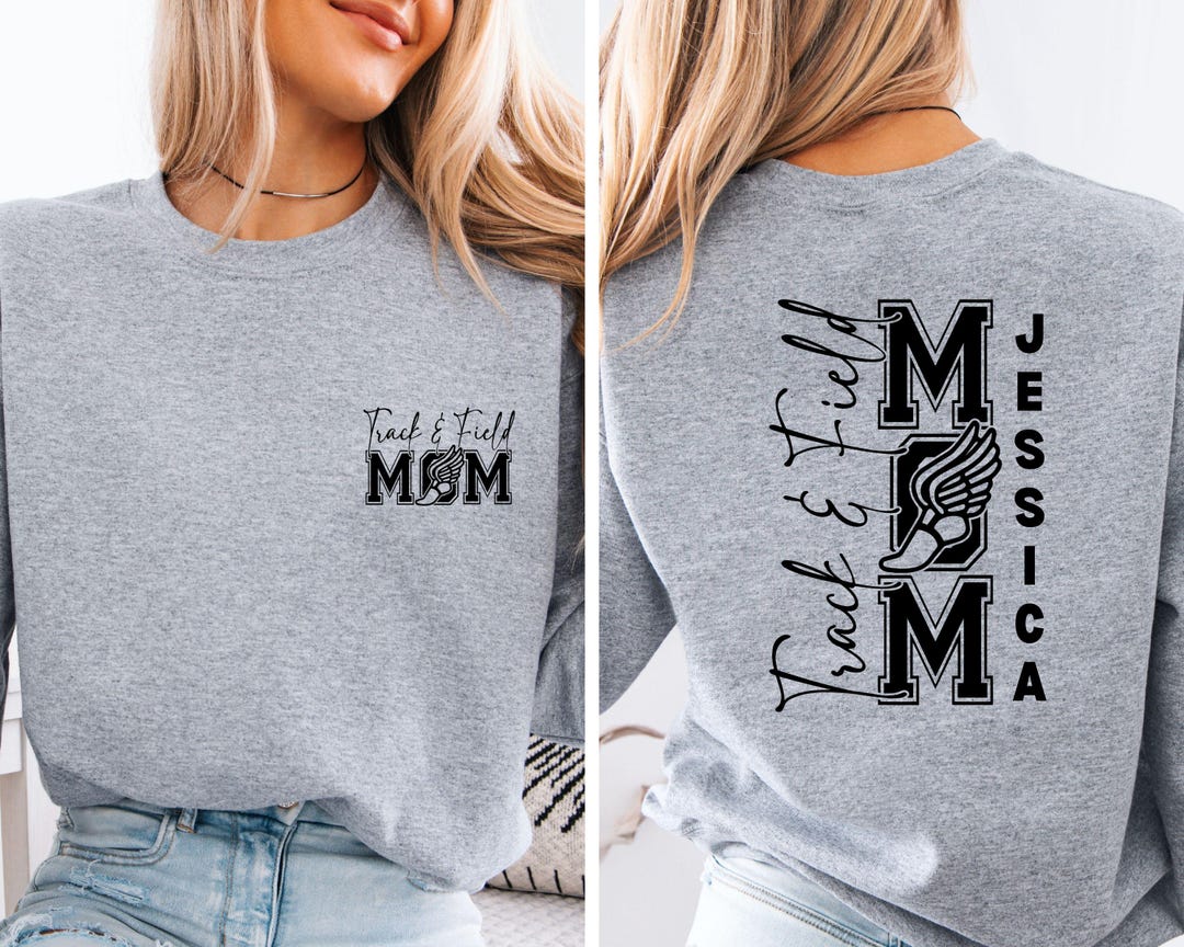 Personalized Track and Field Mom Sweatshirt, Game Day Sweater, Track ...