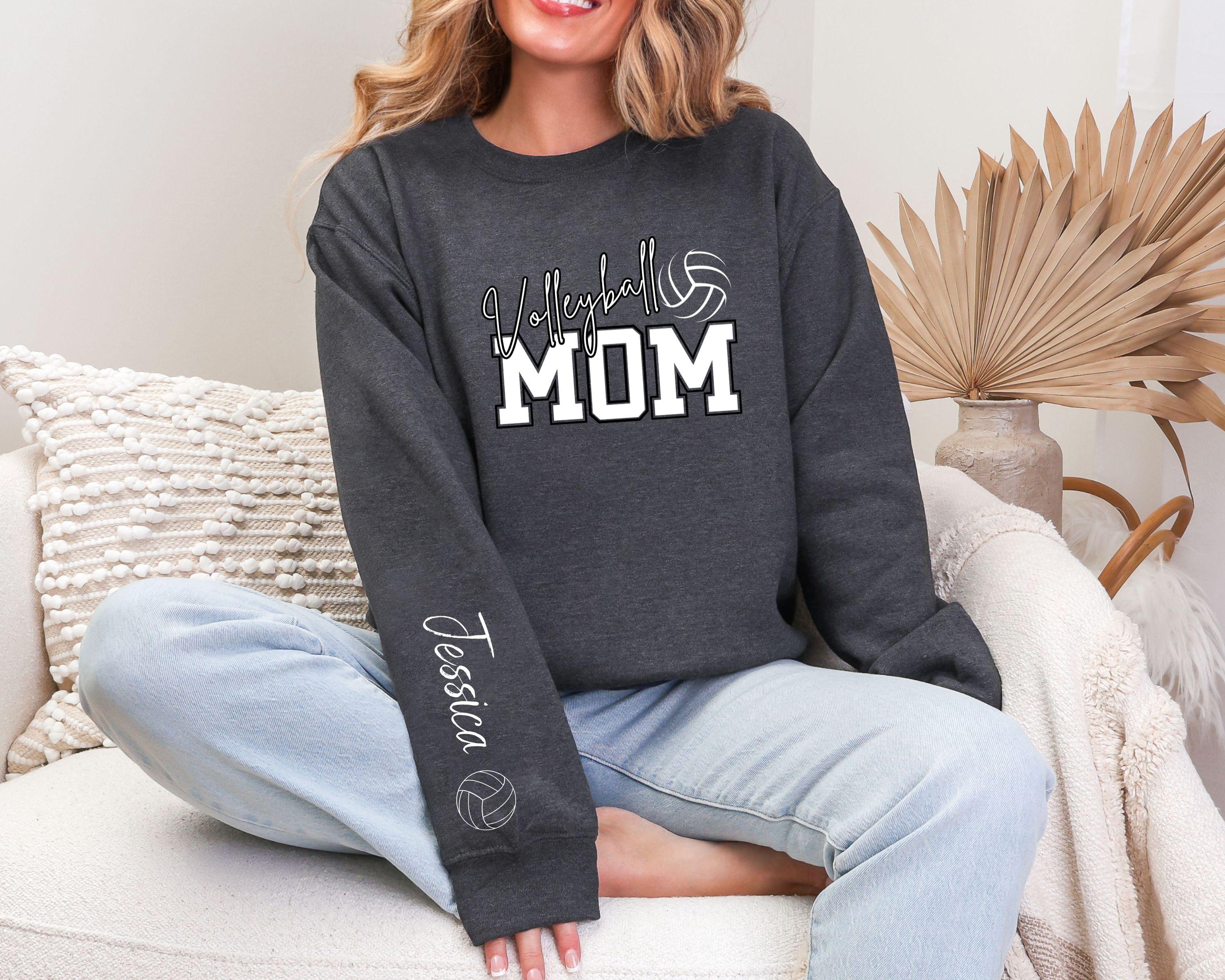 Personalized Volleyball Mom Sweatshirt With Kid Name ,volleyball Game ...