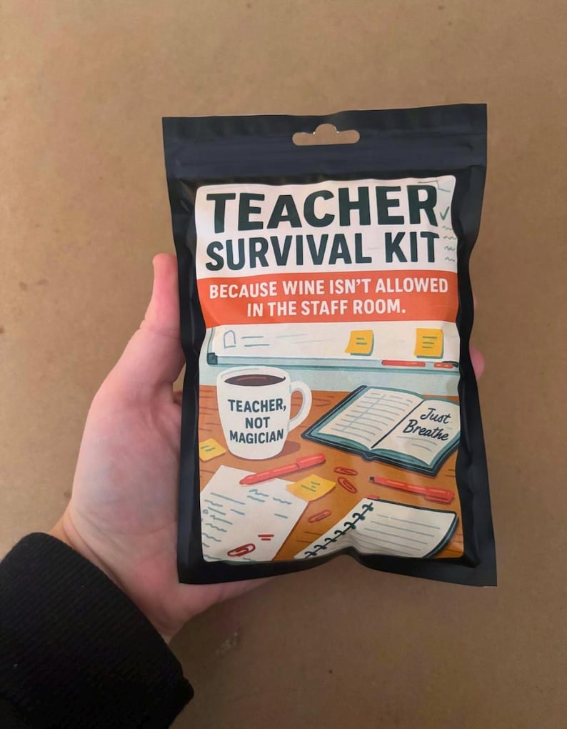 Funny Teacher Survival Kit: End of Term Gift - Etsy