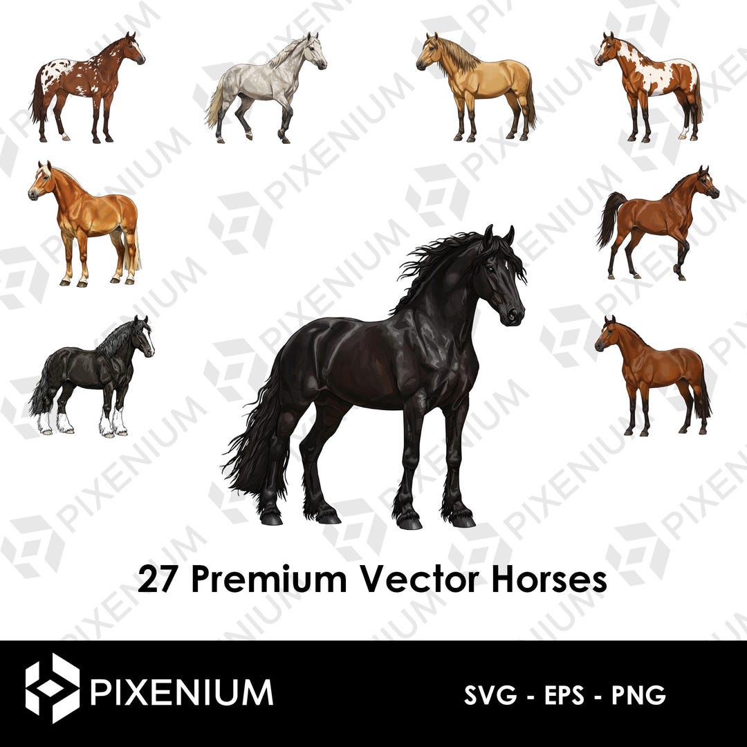 Horse Vector Files – SVG, PNG, and EPS for Cricut, Silhouette, and ...