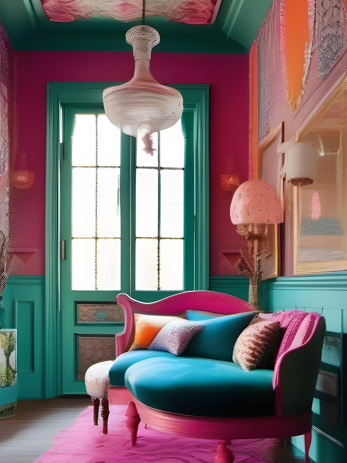 Maximalist Tea Room-bold Boho Baroque Living Space Art - Etsy