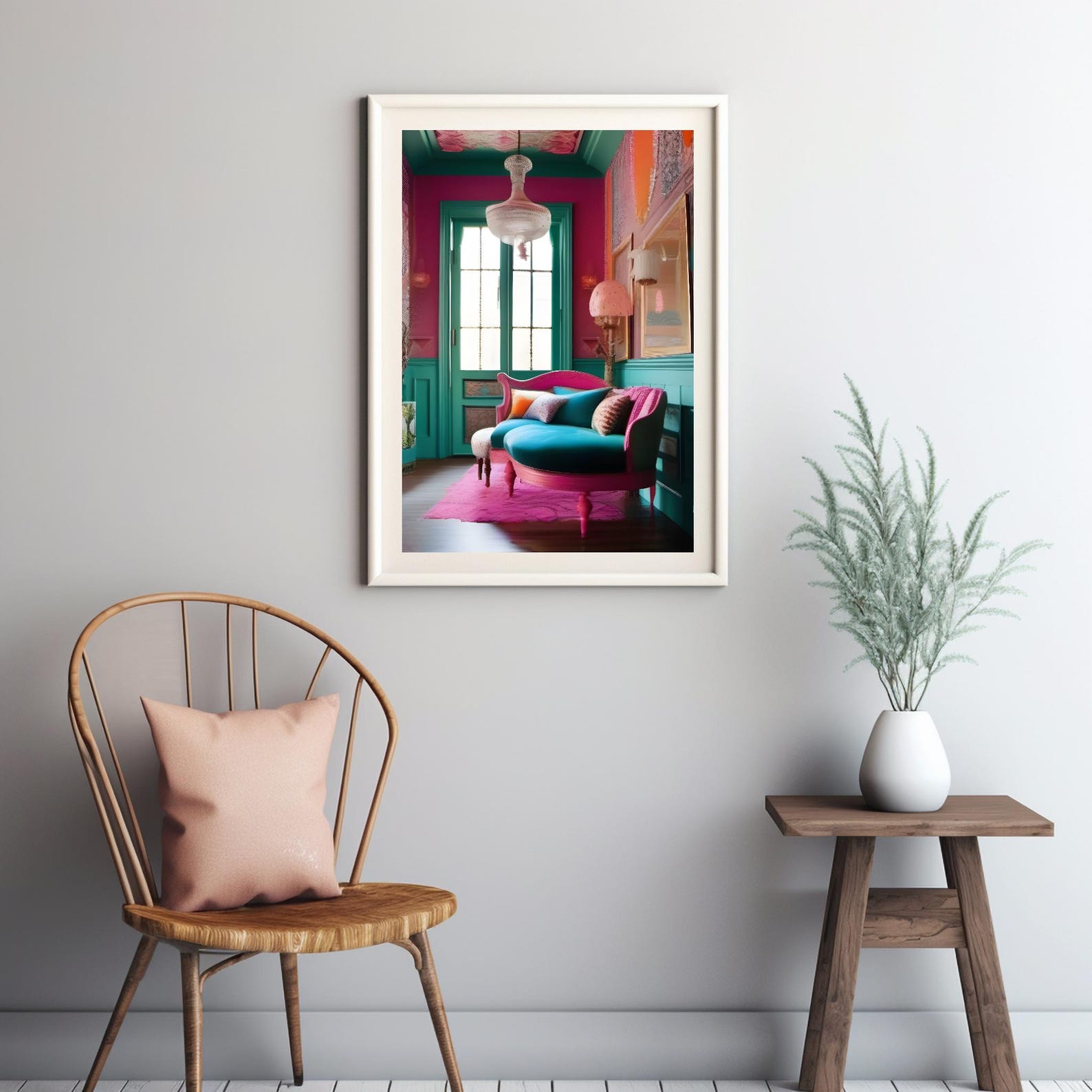 Maximalist Tea Room-bold Boho Baroque Living Space Art - Etsy