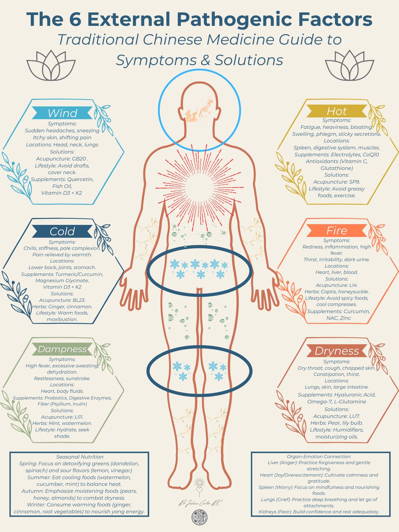 6 External Pathogenic Factors of Chinese Medicine - Digital Art/poster ...