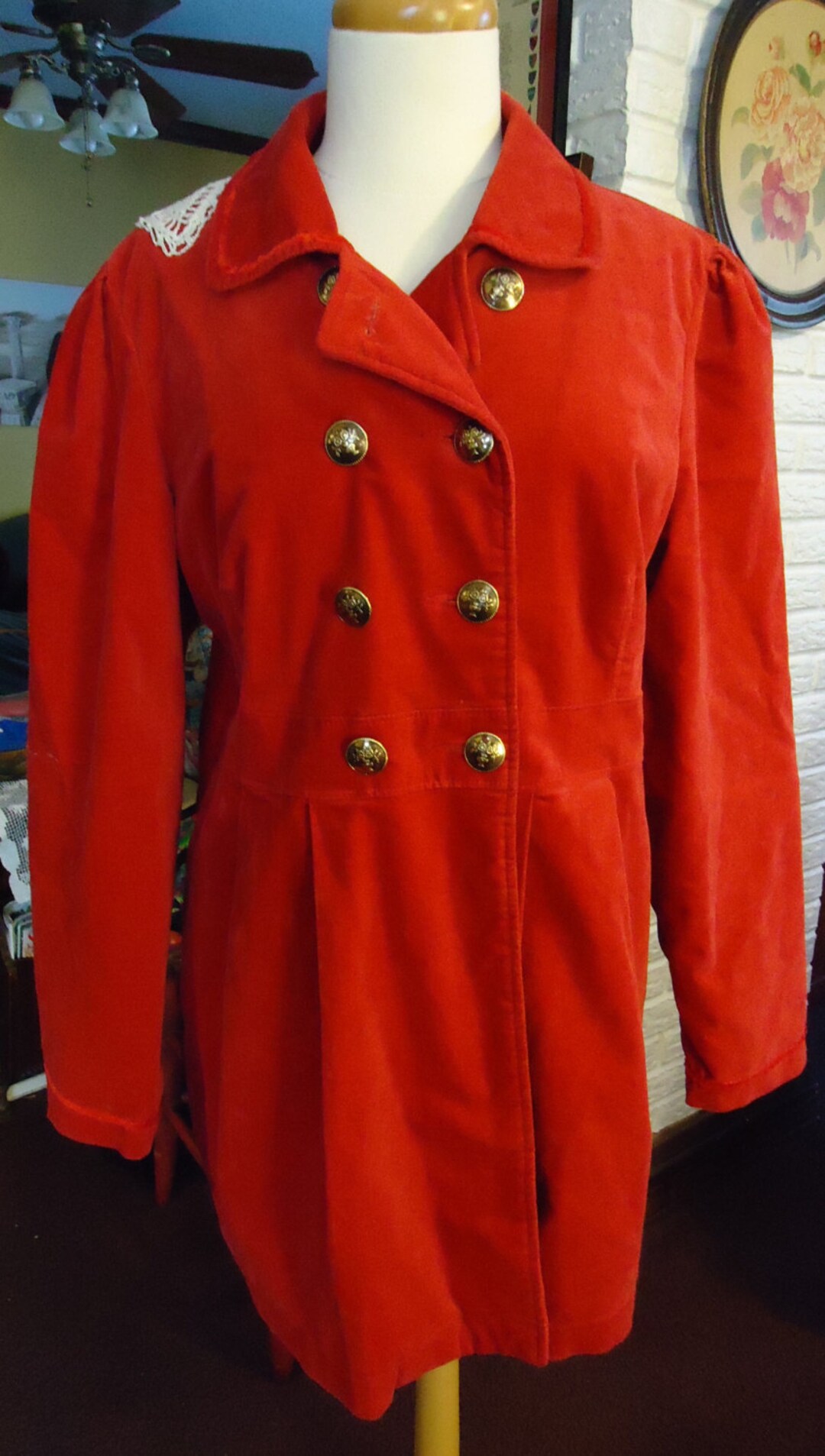 Romantic Red Velvet Jacket - Etsy