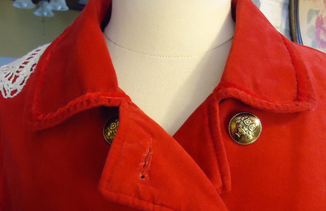 Romantic Red Velvet Jacket - Etsy