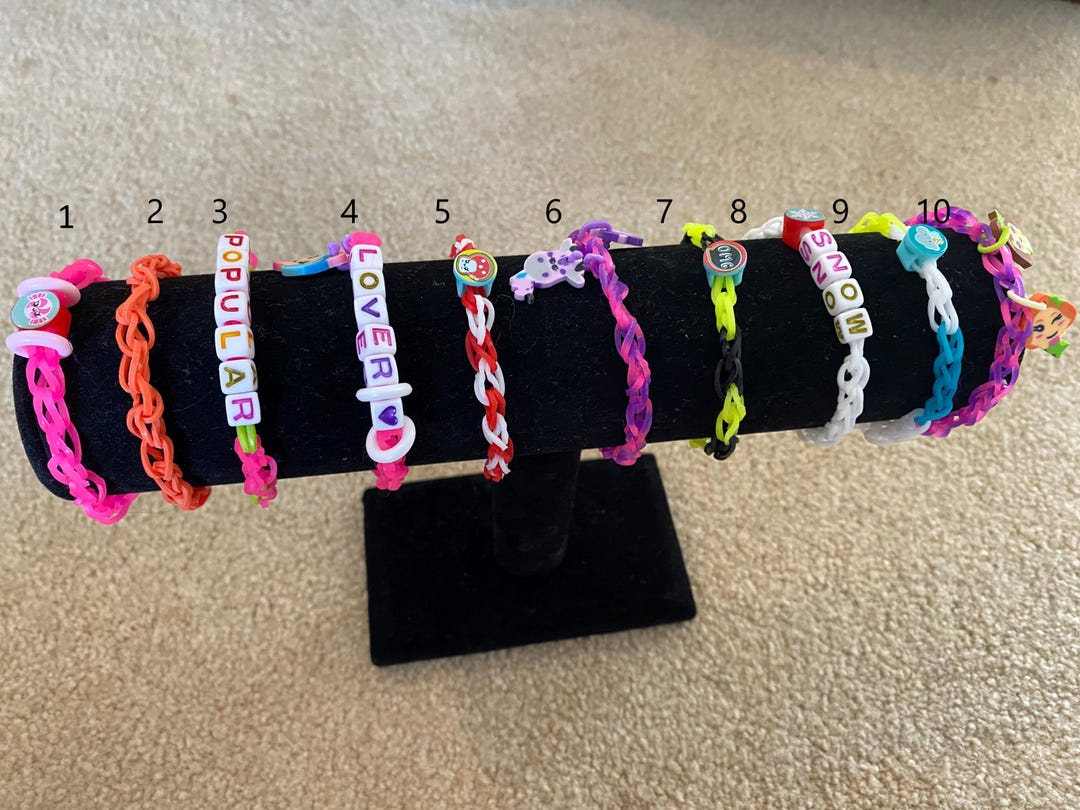 Colorful Rubber Band Bracelets - Etsy