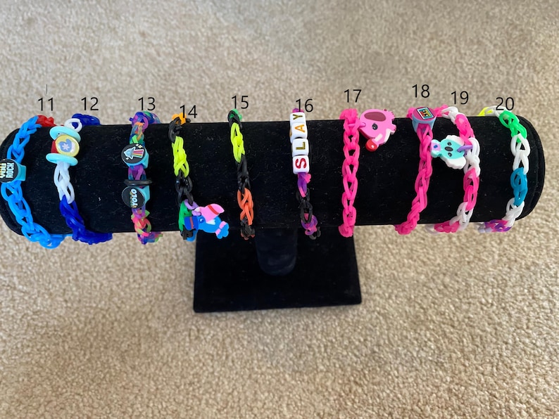 Colorful Rubber Band Bracelets - Etsy