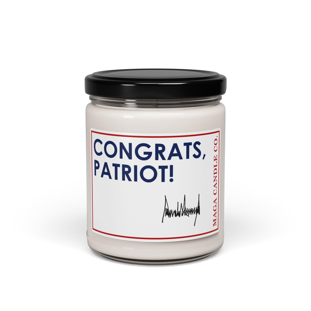 Congrats Patriot With Trump Signature MAGA CANDLE CO. - Etsy