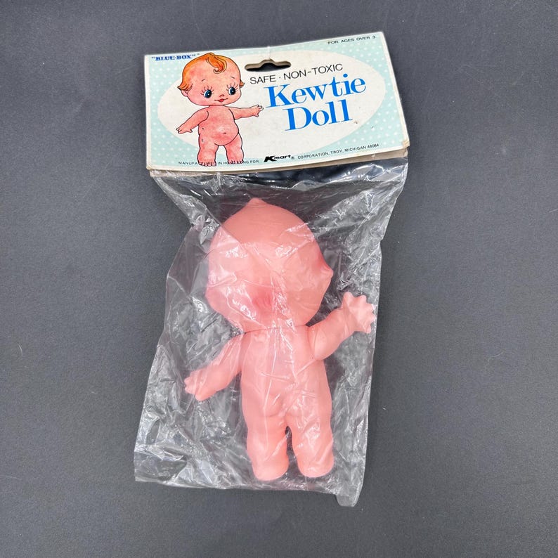 Vintage Kewtie Doll NOS Blue Box Kmart 1970s Rubber Doll in Package ...