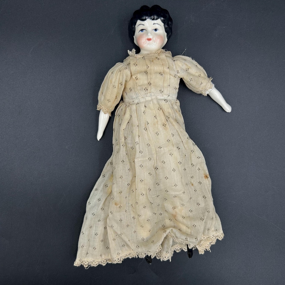 Antique German China Head Doll – 14” Likely Hertwig Porcelain Head ...