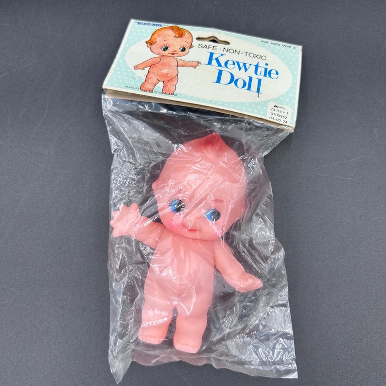 Vintage Kewtie Doll NOS Blue Box Kmart 1970s Rubber Doll in Package ...