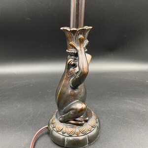 Vintage Frog Lamp 13” Tall | Resin Base With Lotus Design | Whimsical ...