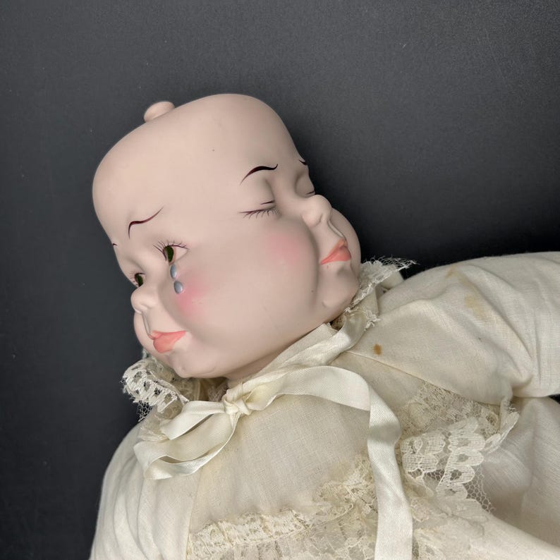 Vintage 3 Faces of Eve Baby Doll Porcelain Head Cloth Body Lace ...