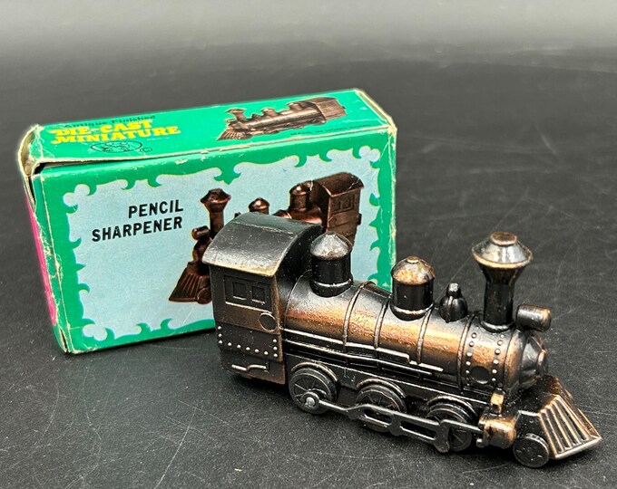 Vintage Train Locomotive Metal Pencil Sharpener With Original Box ...