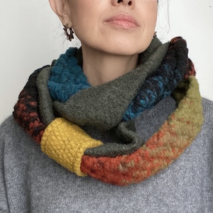 Loop Scarf, Infinity Scarf, Wool Scarf, Handmade Scarf, Fall Color ...