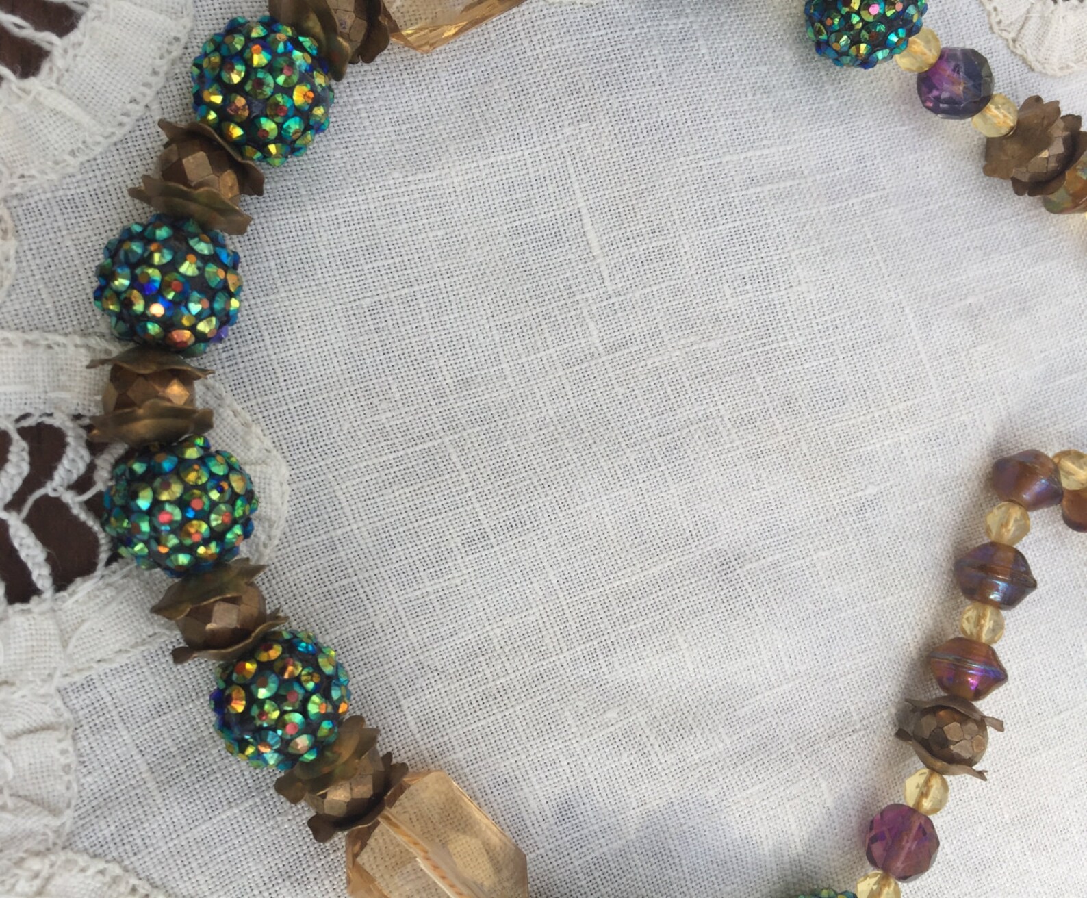 Decadence Collection.vintage Beaded Necklace Lightweight.beautiful ...