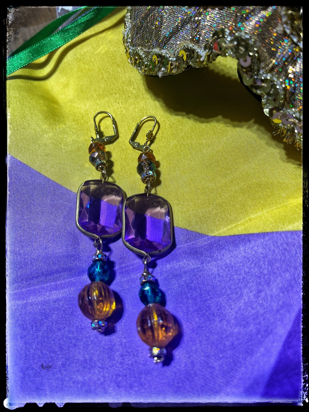 Decadence a La Mardi Gras Vintage Earrings Antique Beads and Vintage ...
