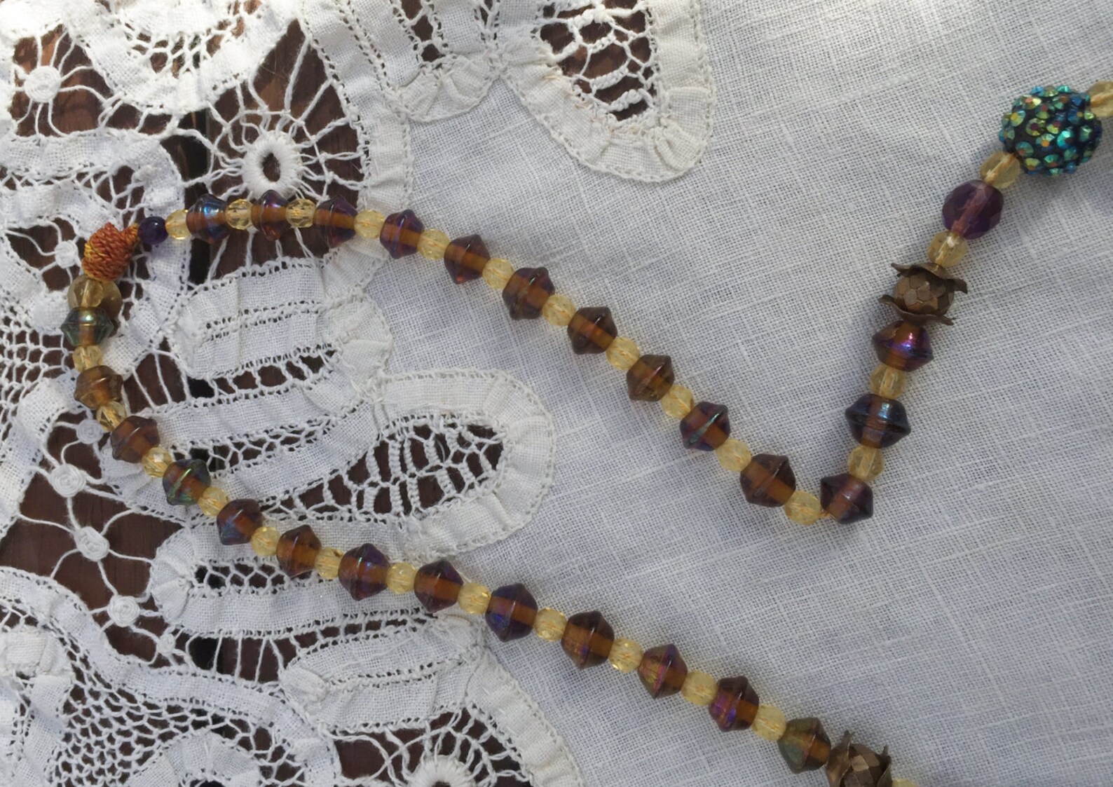 Decadence Collection.vintage Beaded Necklace Lightweight.beautiful ...