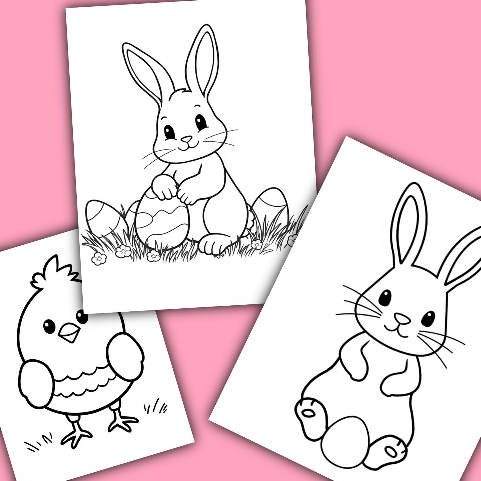 20 Easy Easter Coloring Pages, Easter Printable Coloring Pages for Kids ...
