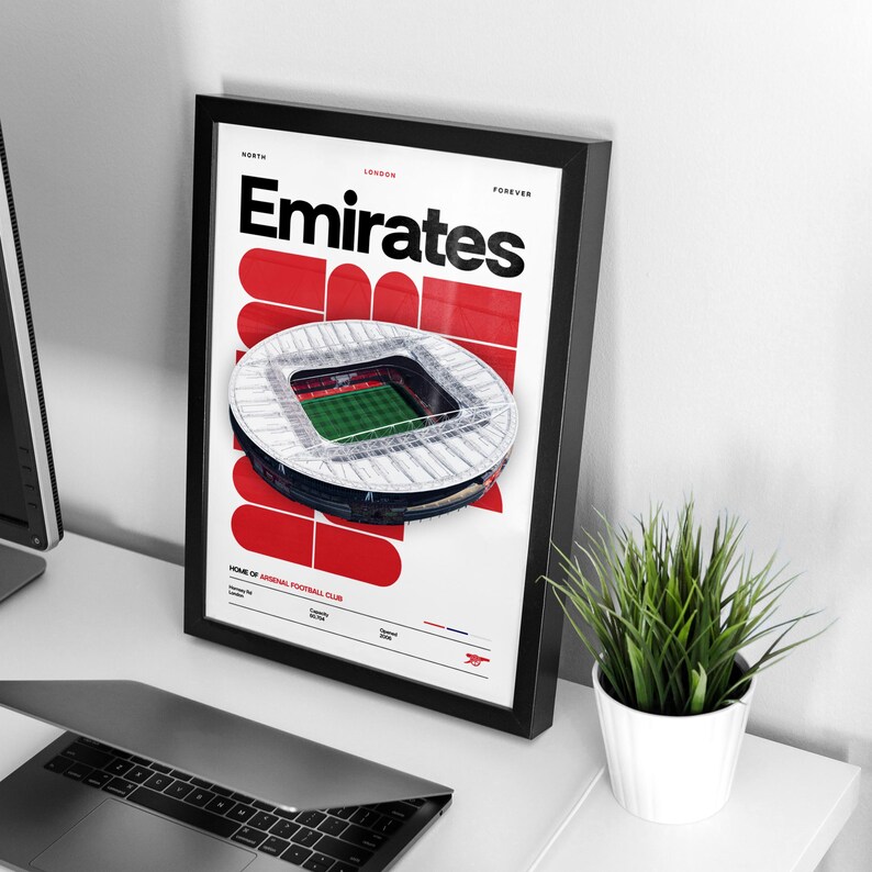 Emirates Poster | Emirates Stadium Poster | Arsenal Stadium Poster ...