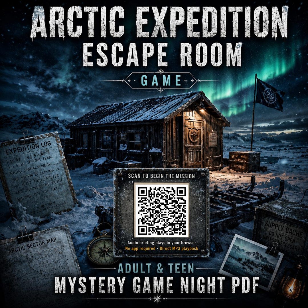 Arctic Expedition Escape Room Game | Mystery Night PDF (instant ...