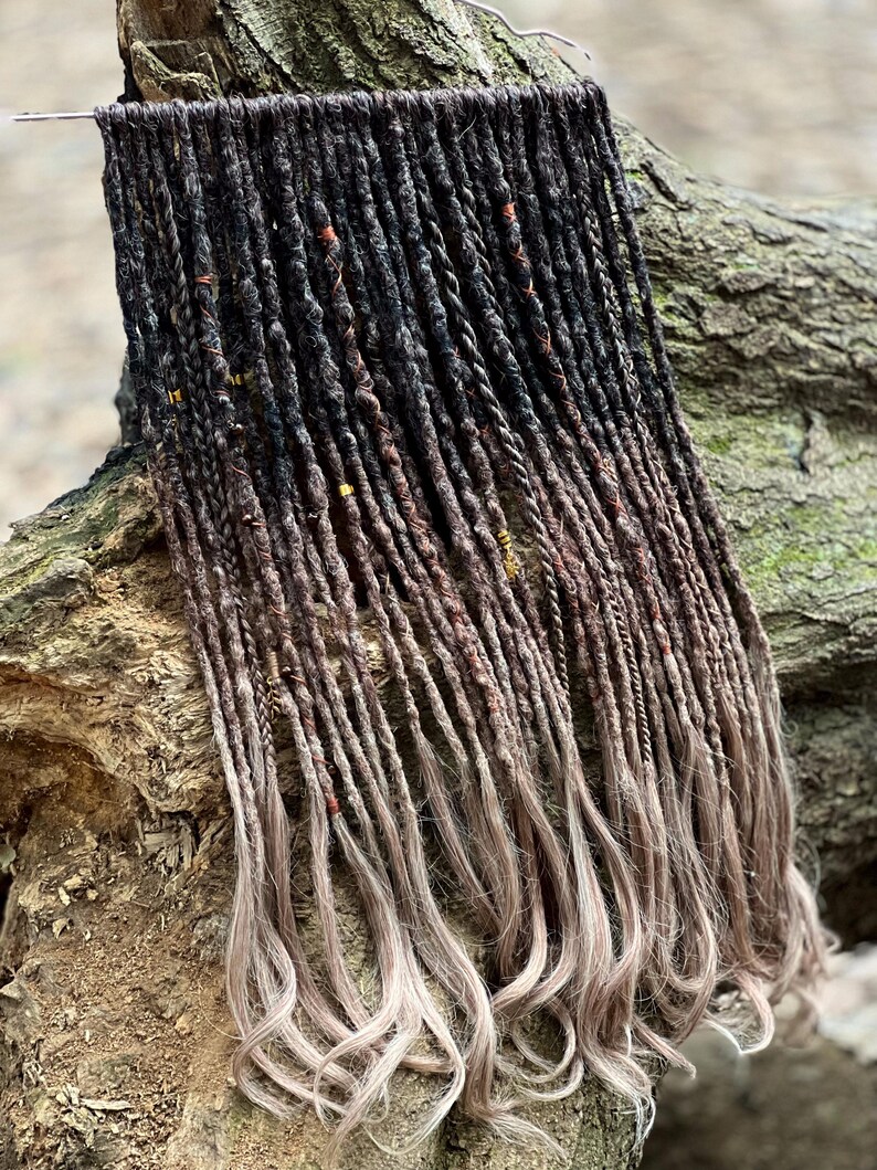 Ombre Brown Synthetic Dreadlock Extensions: Boho Viking Style Dreads - Etsy