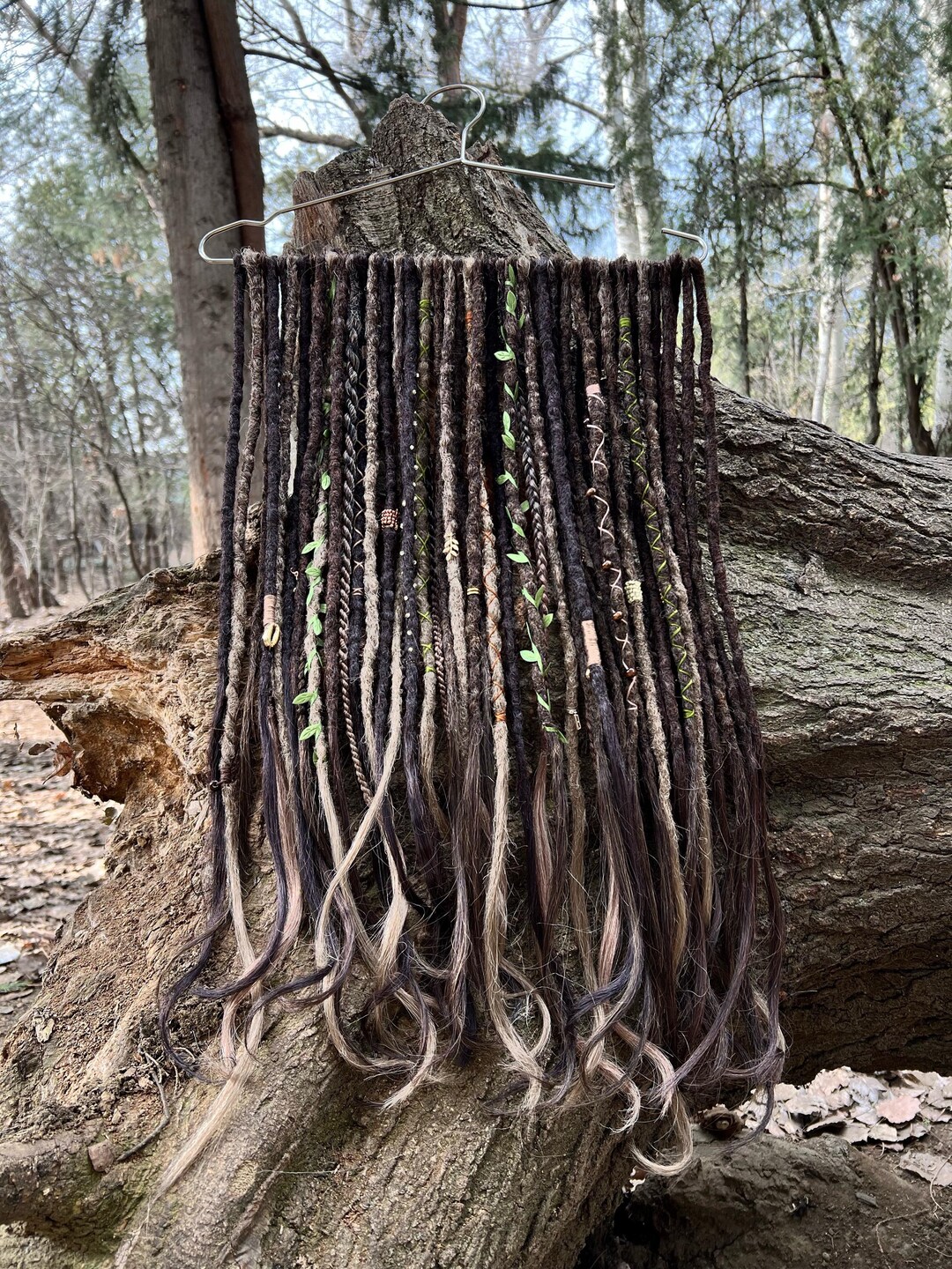 Brown Mix Synthetic Dreadlock Extensions: Boho Viking Style - Etsy