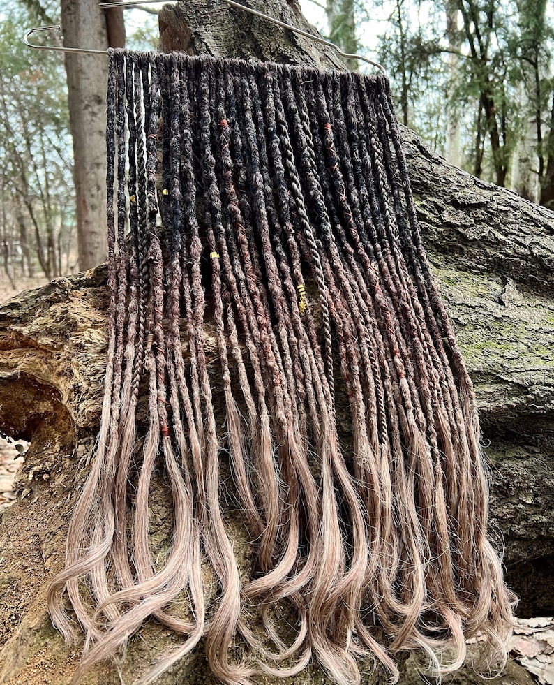 Ombre Brown Synthetic Dreadlock Extensions: Boho Viking Style Dreads - Etsy