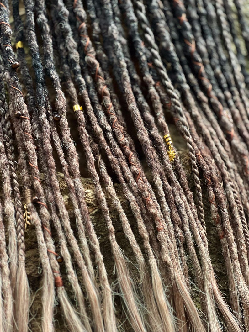 Ombre Brown Synthetic Dreadlock Extensions: Boho Viking Style Dreads - Etsy