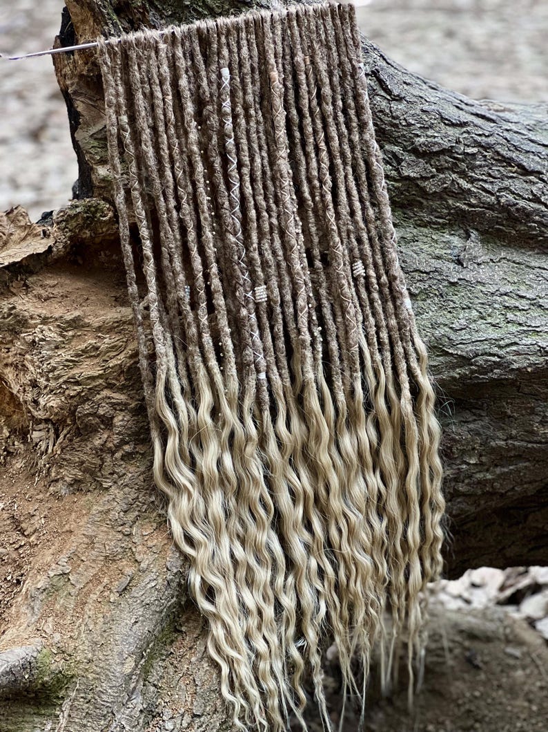Handmade Synthetic Dreadlock Extensions: Boho Viking Texture Dreads ...
