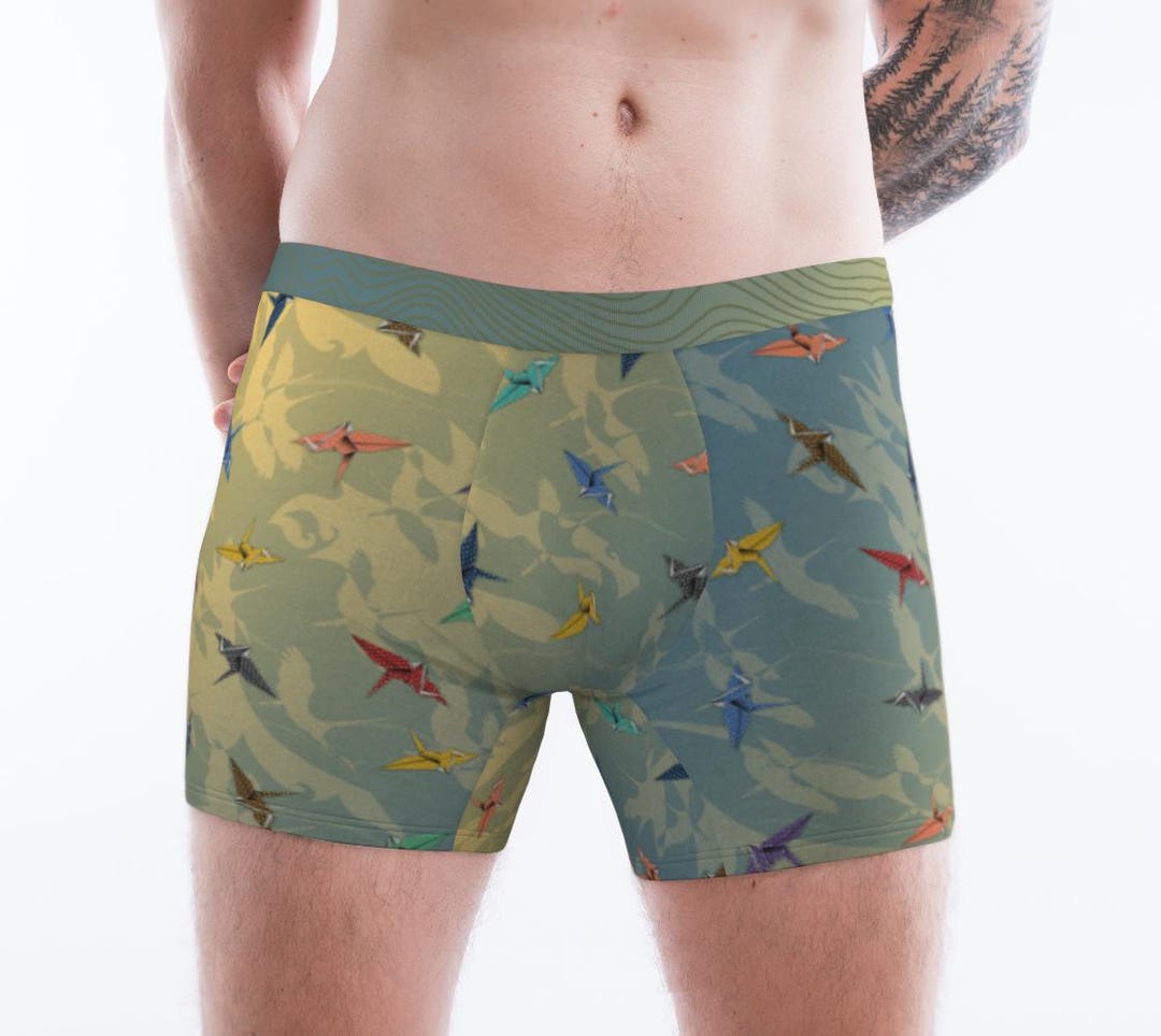 Lucky Origami Cranes Boxer Briefs - Etsy
