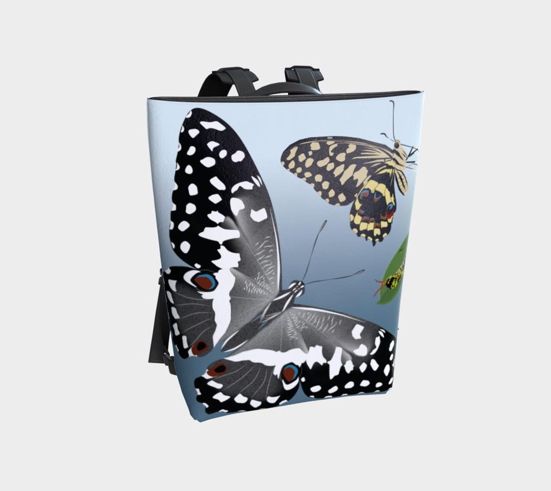 Citrus Swallowtail Vegan Leather Backpack - Etsy